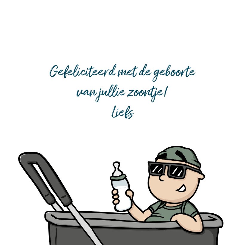 Felicitatie geboorte yeah baby | Kaartje2go