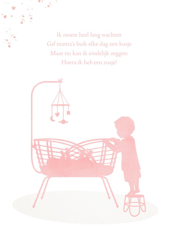 Felicitatie geboorte zusje- met grote broer bij | Kaartje2go