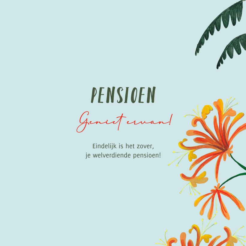 Felicitatie geniet ervan pensioen vrouw | Kaartje2go