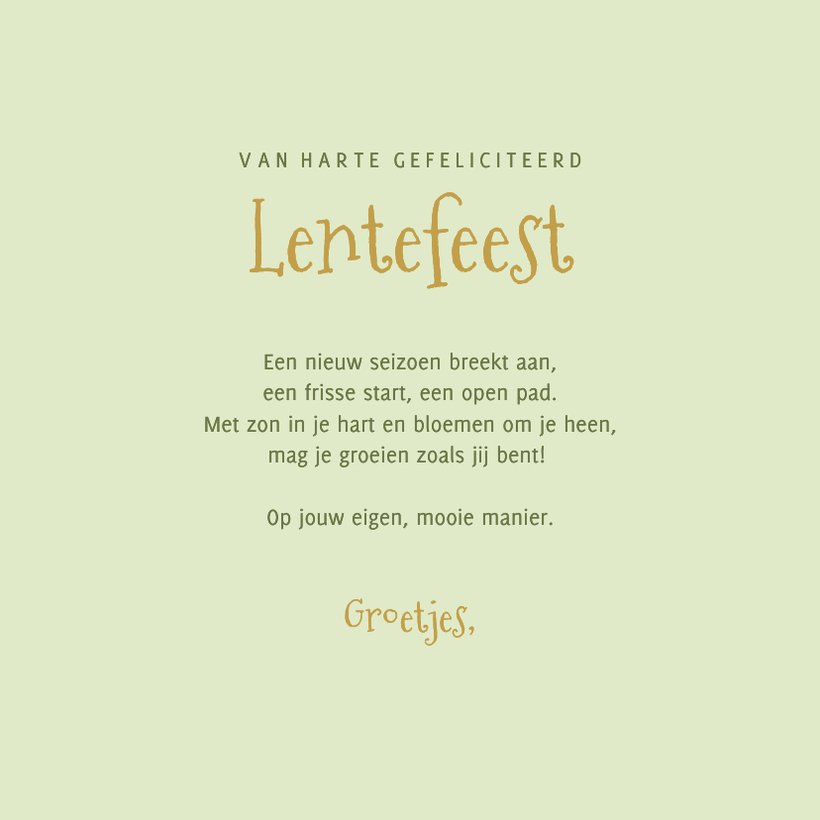 Felicitatie lentefeest bosdieren die muziek | Kaartje2go