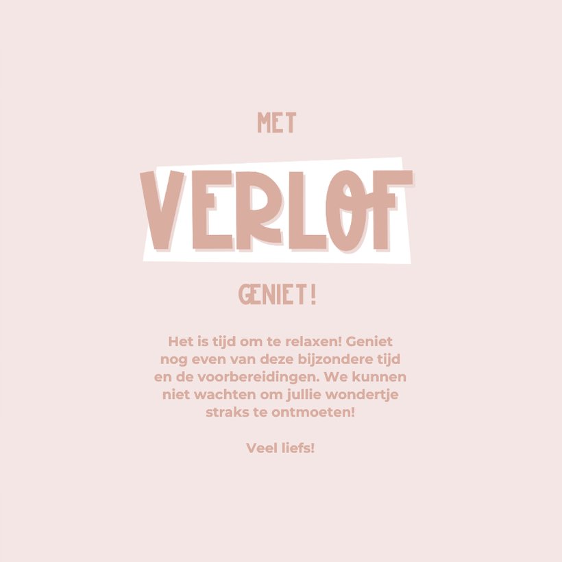 Felicitatie verlof geniet met maantjes en | Kaartje2go