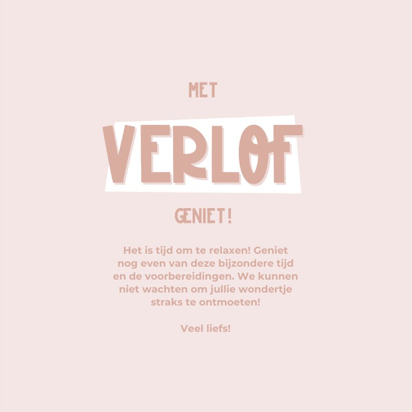 Felicitatie verlof geniet met maantjes en | Kaartje2go