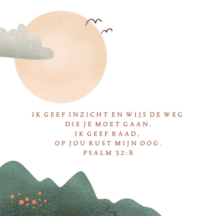 Felicitatie voor volwassen doop met landschap | Kaartje2go