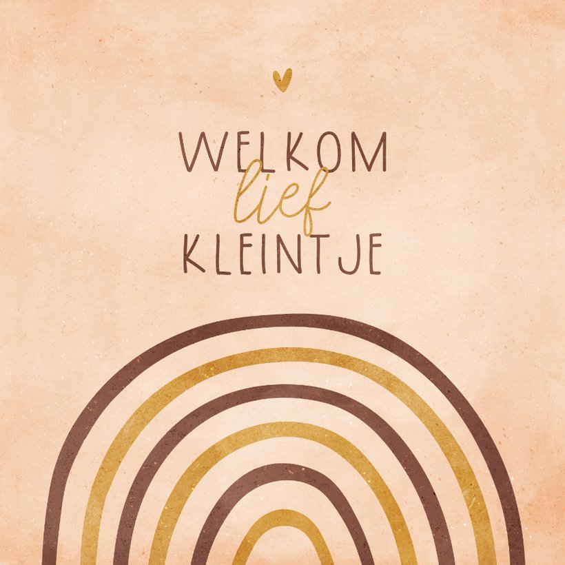 Felicitatie welkom lief kleintje regenboog met | Kaartje2go