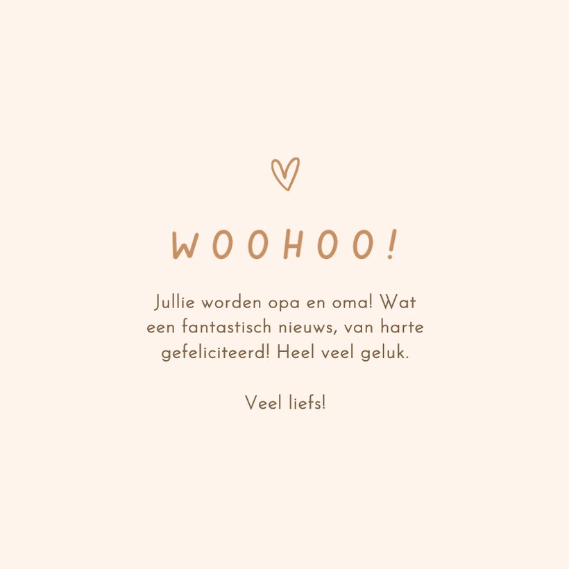Felicitatie woohoo jullie worden opa en oma met | Kaartje2go