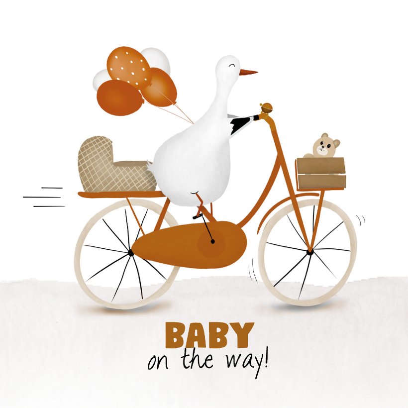 Felicitatiekaart baby on the way | Kaartje2go