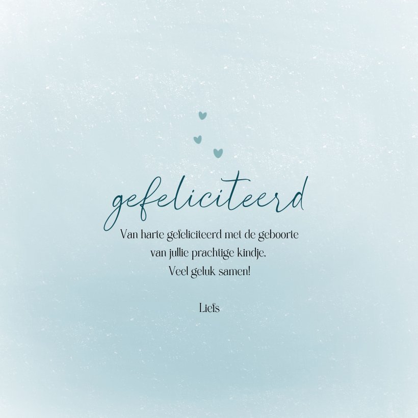 Felicitatiekaart baby pinguïn geboorte jongen | Kaartje2go