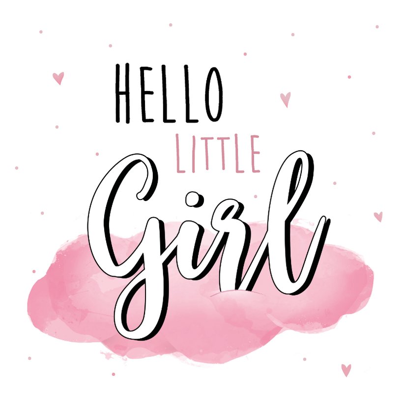 Felicitatiekaart bij geboorte van een meisje | Kaartje2go