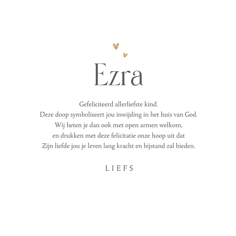Felicitatiekaart doopsel stijlvol christelijk | Kaartje2go