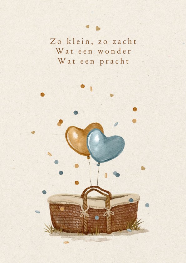 Felicitatiekaart geboorte baby zoon jongen | Kaartje2go