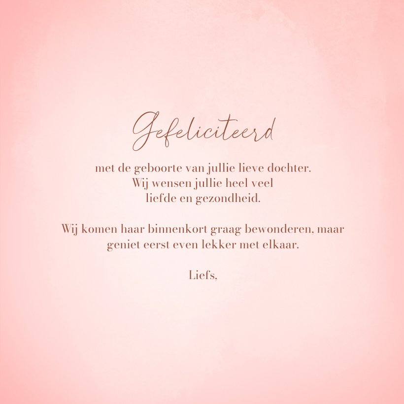 Felicitatiekaart geboorte dochter ooievaar met | Kaartje2go