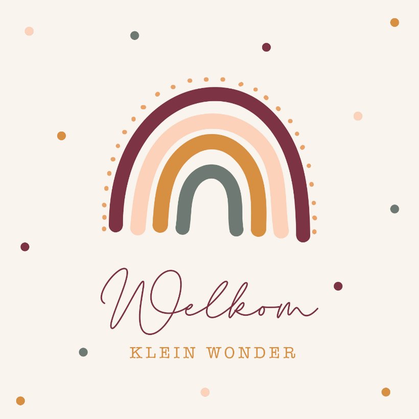 Felicitatiekaart geboorte en kleurrijke | Kaartje2go