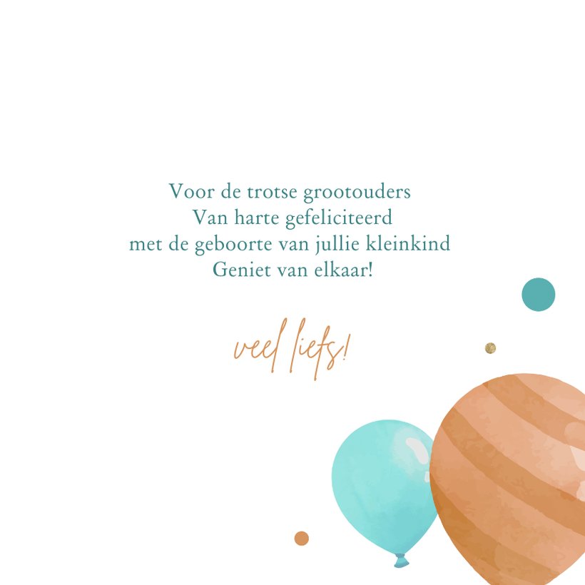 Felicitatiekaart geboorte kleinkind babysitters | Kaartje2go