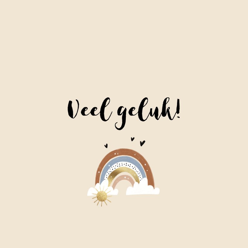 Felicitatiekaart geboorte kleinkind regenboog | Kaartje2go