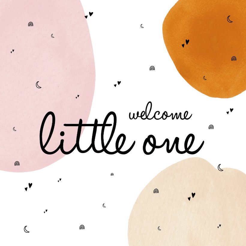 Felicitatiekaart geboorte meisje chique | Kaartje2go