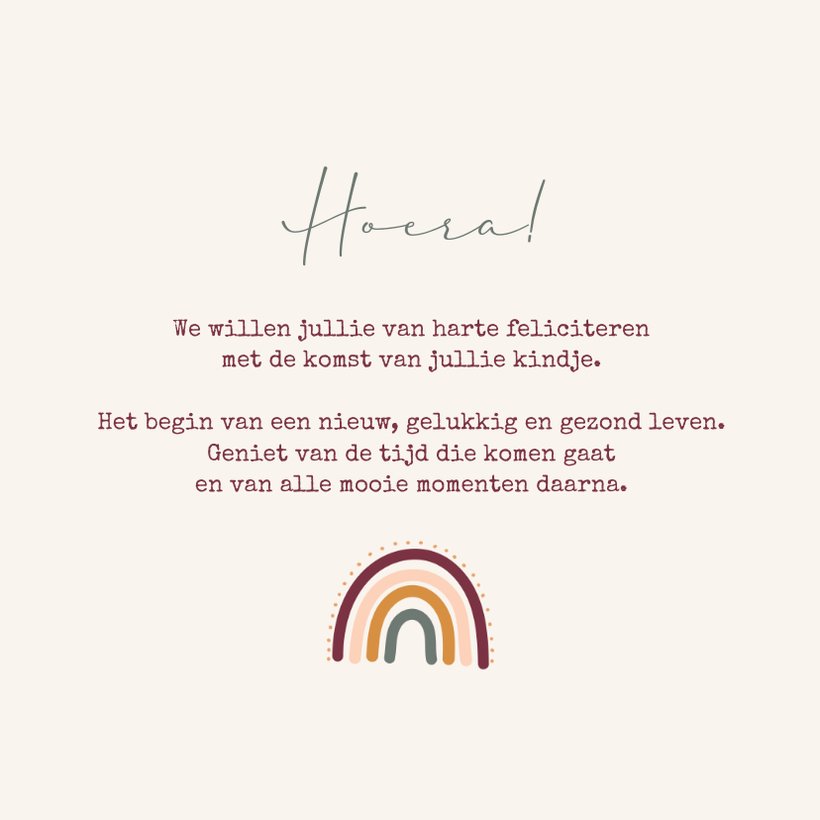 Felicitatiekaart geboorte met kleurrijke | Kaartje2go