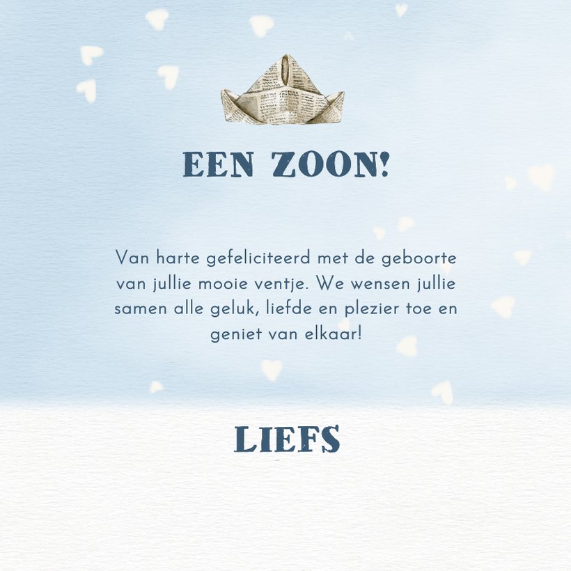 Felicitatiekaart geboorte zoon met beer en | Kaartje2go