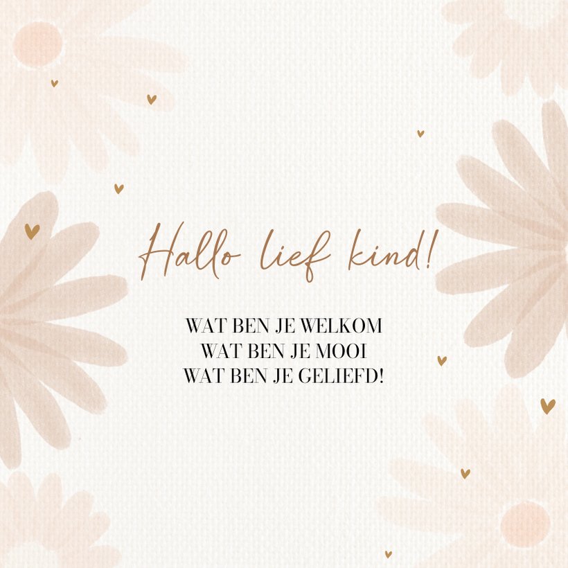 Felicitatiekaart hallo lief kind | Kaartje2go