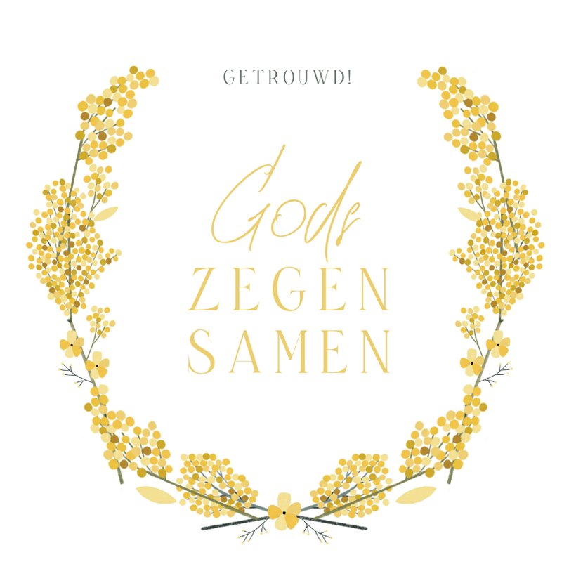 Felicitatiekaart huwelijk christelijk Gods | Kaartje2go