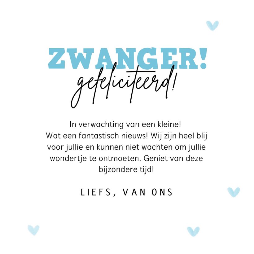 Felicitatiekaart in verwachting van een | Kaartje2go