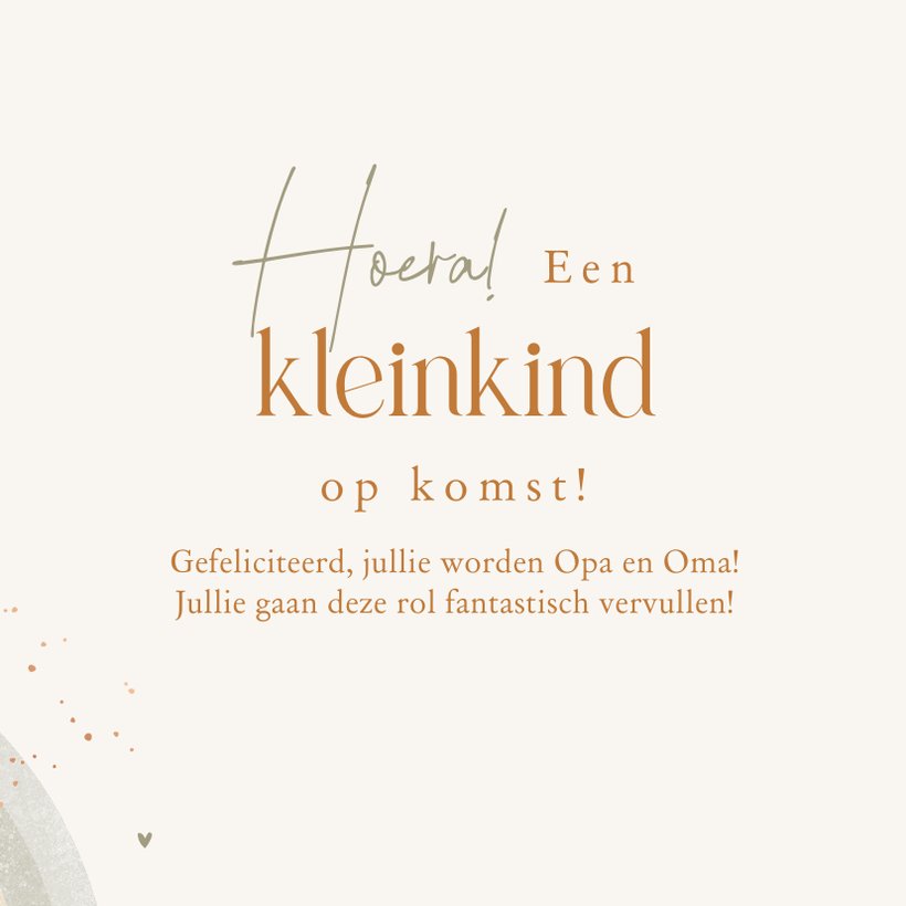 Felicitatiekaart kleinkind opa oma baby geboren | Kaartje2go