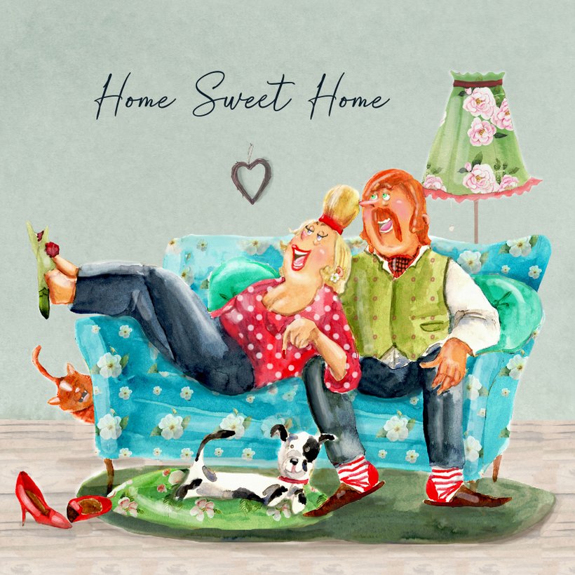 Felicitatiekaart nieuwe woning gezellig samen | Kaartje2go