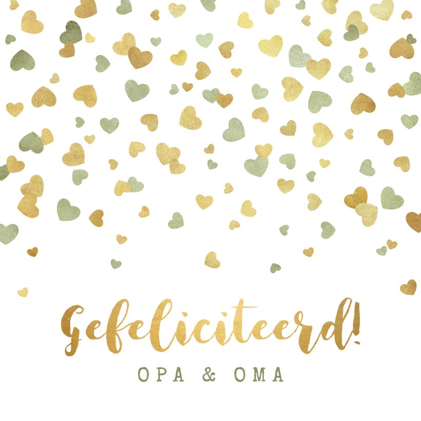 Felicitatiekaart opa en oma hartjes kleinkind | Kaartje2go