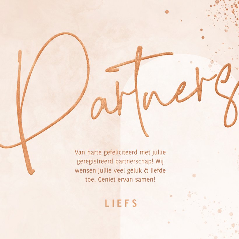 Felicitatiekaart partnerschap bohemian | Kaartje2go