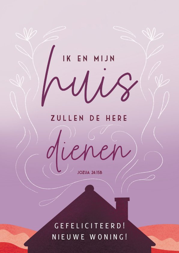 Felicitatiekaart voor nieuwe woning met | Kaartje2go