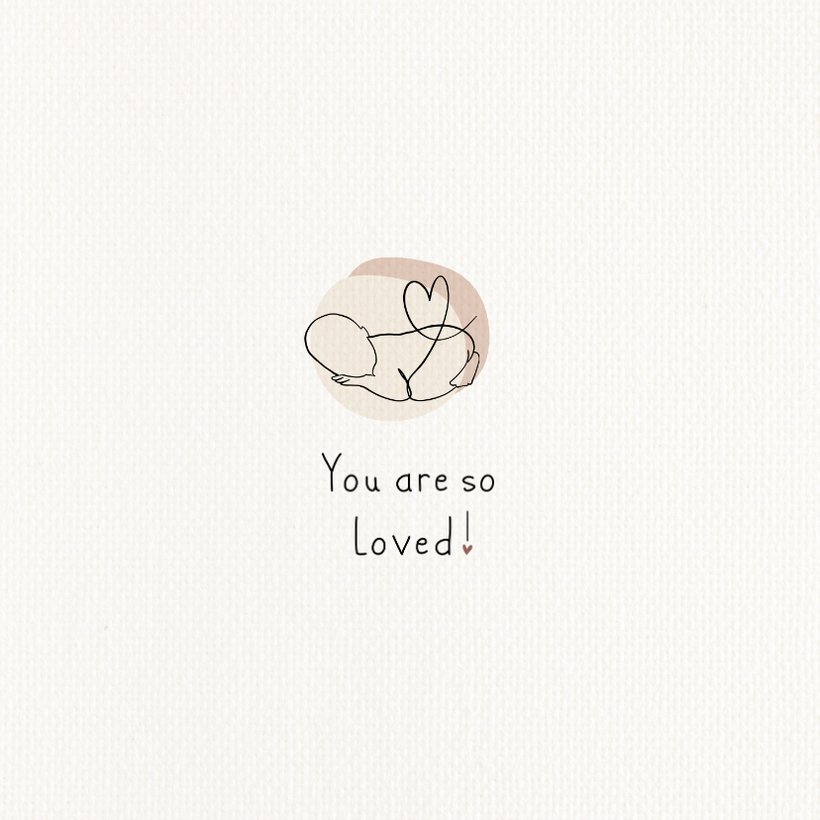 Felicitatiekaart welcome little one line art | Kaartje2go