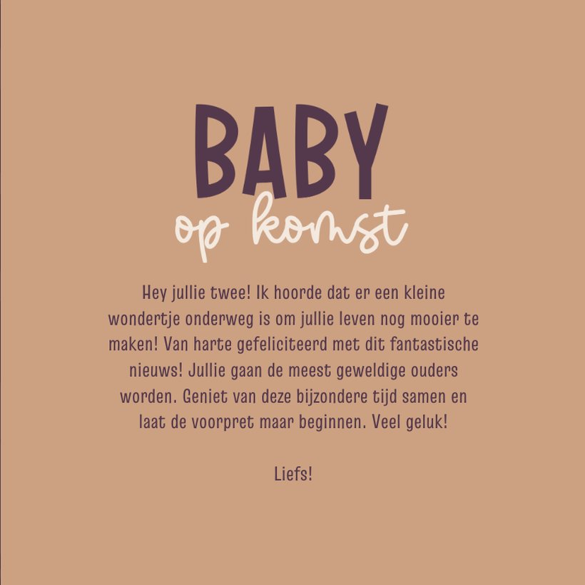 Felicitatiekaartje'Baby op komst' met hartjes | Kaartje2go