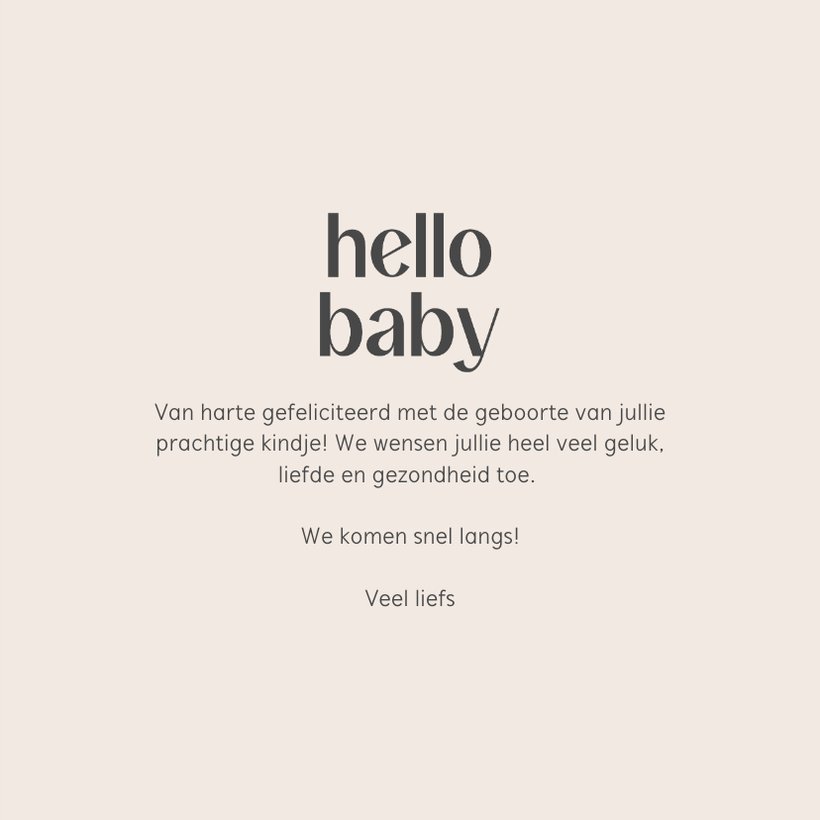 Felicitatiekaartje geboorte hello baby roze | Kaartje2go