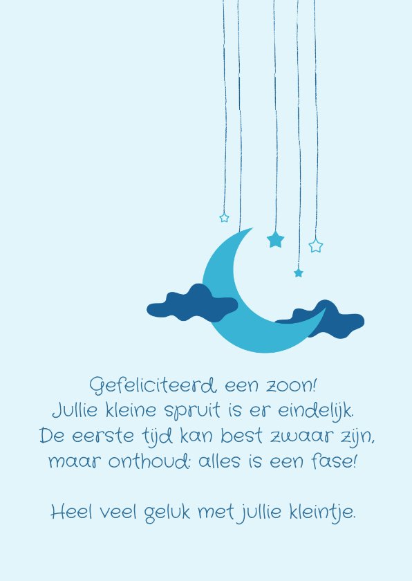 Felicitatiekaartje geboorte jongen | Kaartje2go