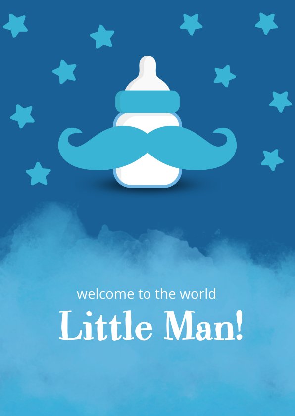 Felicitatiekaartje geboorte jongen | Kaartje2go