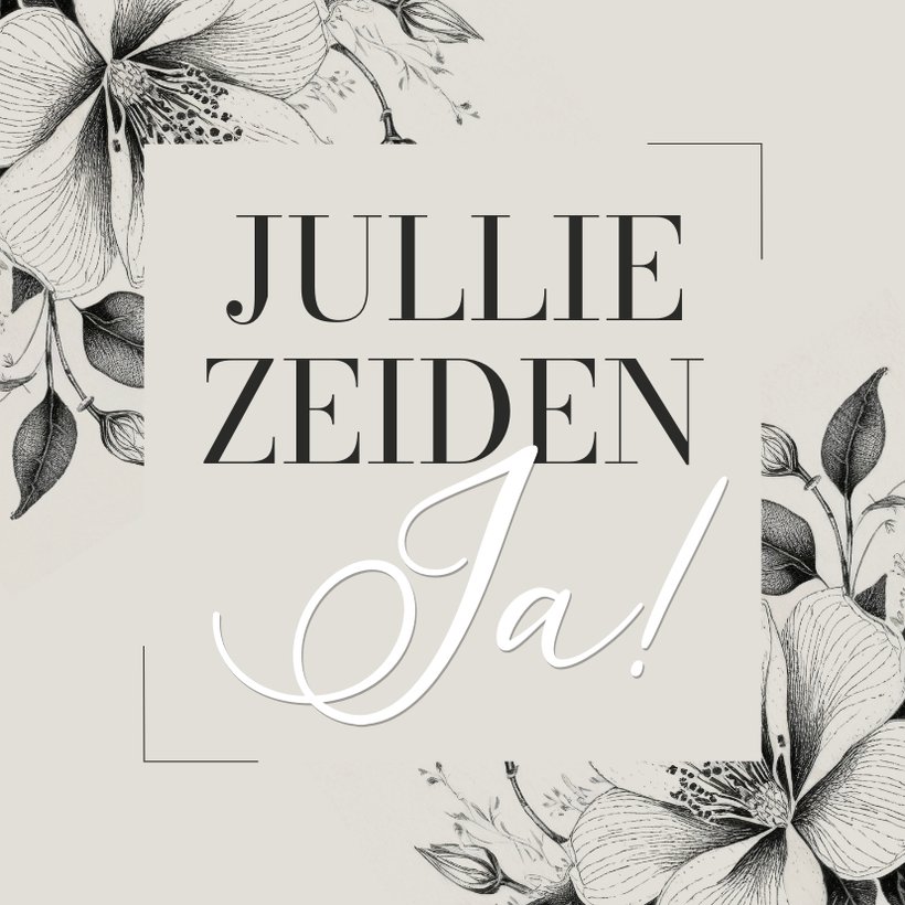 Felicitatiekaartje huwelijk jullie zeiden ja | Kaartje2go