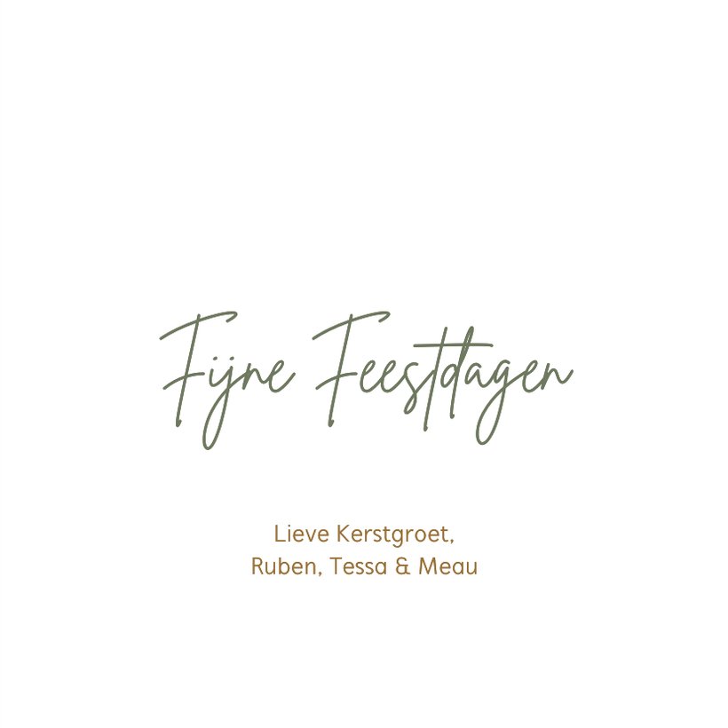 Foto kerstkaart gouden kerstboom op groen | Kaartje2go