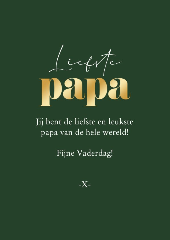 Fotocollage kaart hartjes goud liefste papa | Kaartje2go