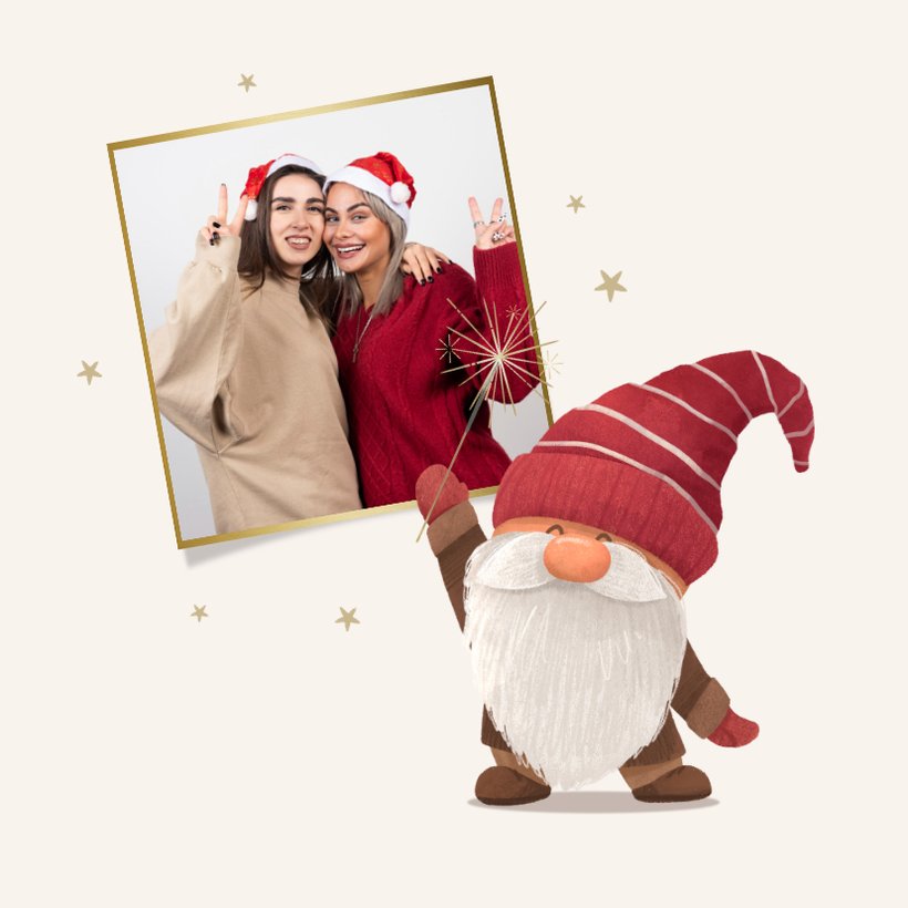 Fotokaart kabouters sterren grappig humor | Kaartje2go