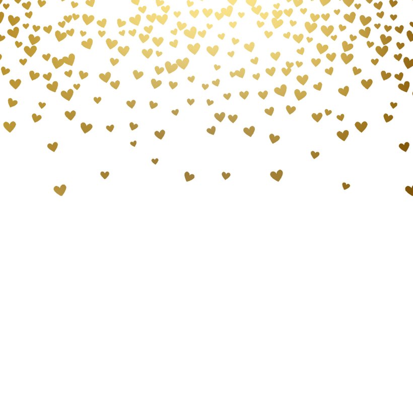 Getuige kaart met gouden hartjes regen | Kaartje2go