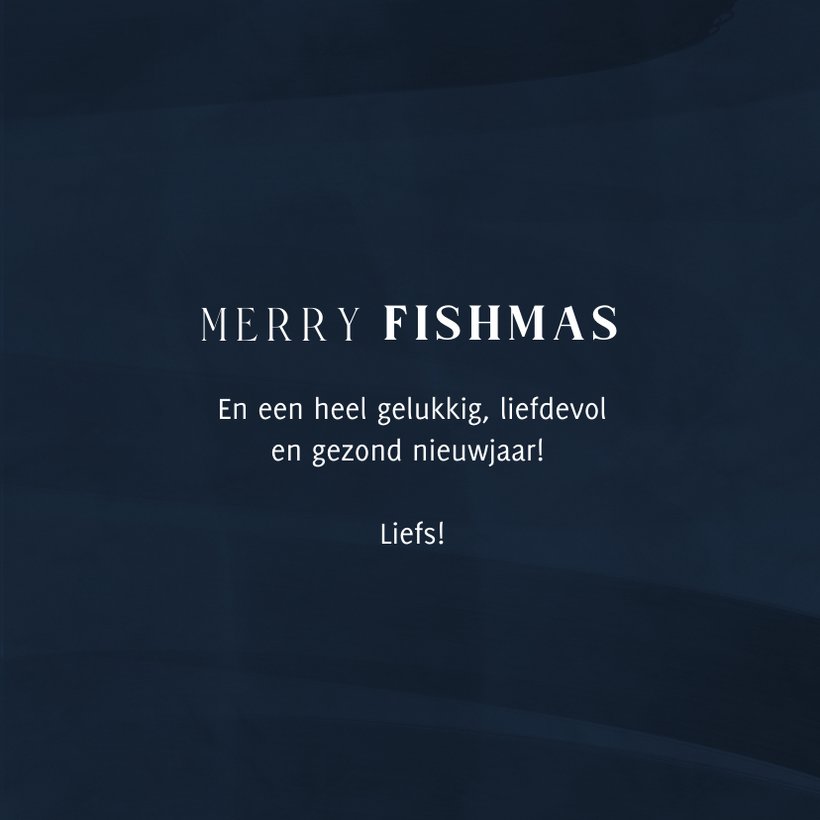 Grappig kerstkaartje Merry Fishmas met vis en | Kaartje2go