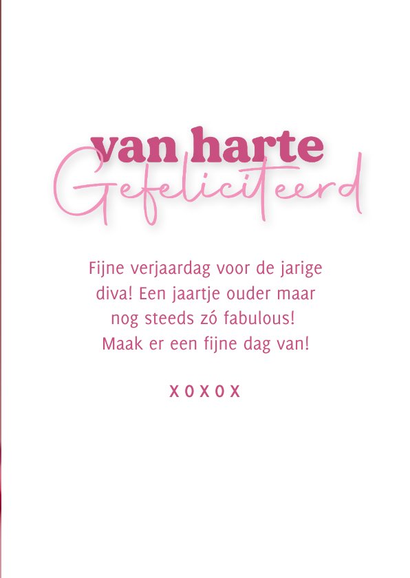 Grappig roze verjaardagskaartje met hondje met | Kaartje2go