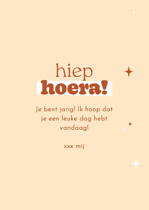 Grappig verjaardagskaartje hihihiep hoera met | Kaartje2go