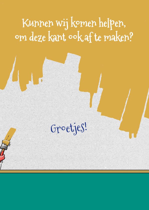 Grappige felicitatie muizen die een muur | Kaartje2go