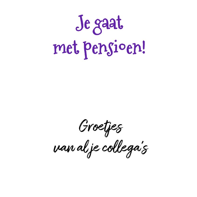 Grappige felicitatiekaart van al je collega's | Kaartje2go