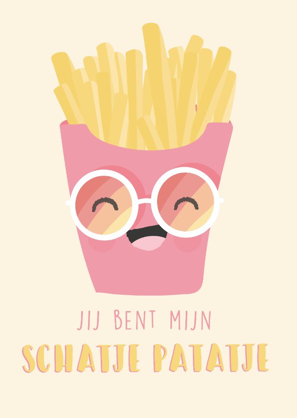 Grappige kaart met illustratie van een schatje | Kaartje2go