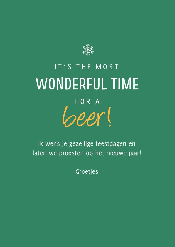 Grappige kerstkaart hoppy holidays bier | Kaartje2go