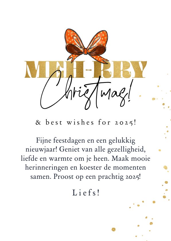Grappige kerstkaart Meh-rry Christmas grumpy | Kaartje2go