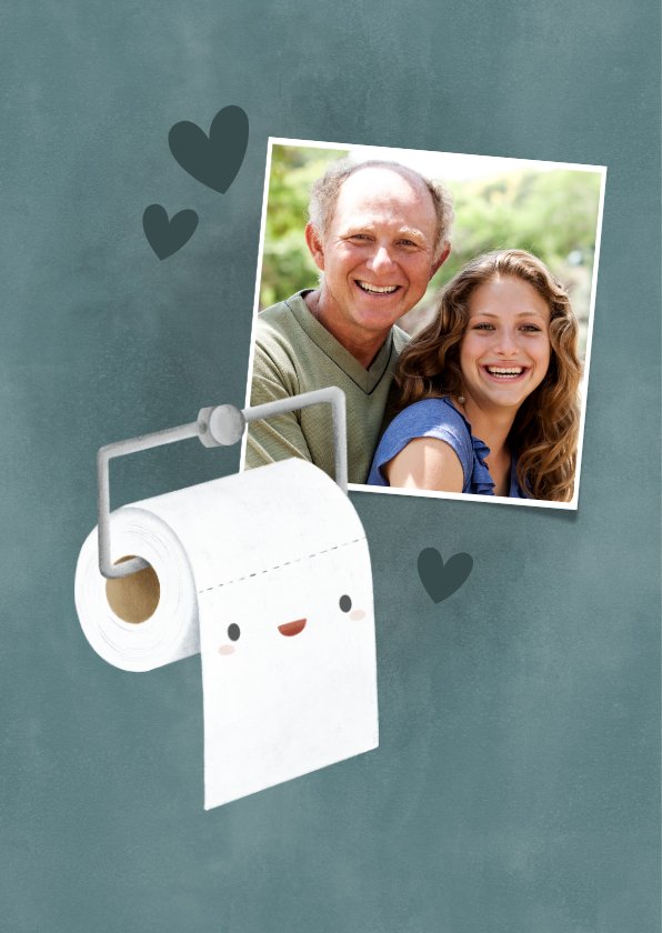 Grappige vaderdag kaart wc rol'Pap je bent mijn | Kaartje2go