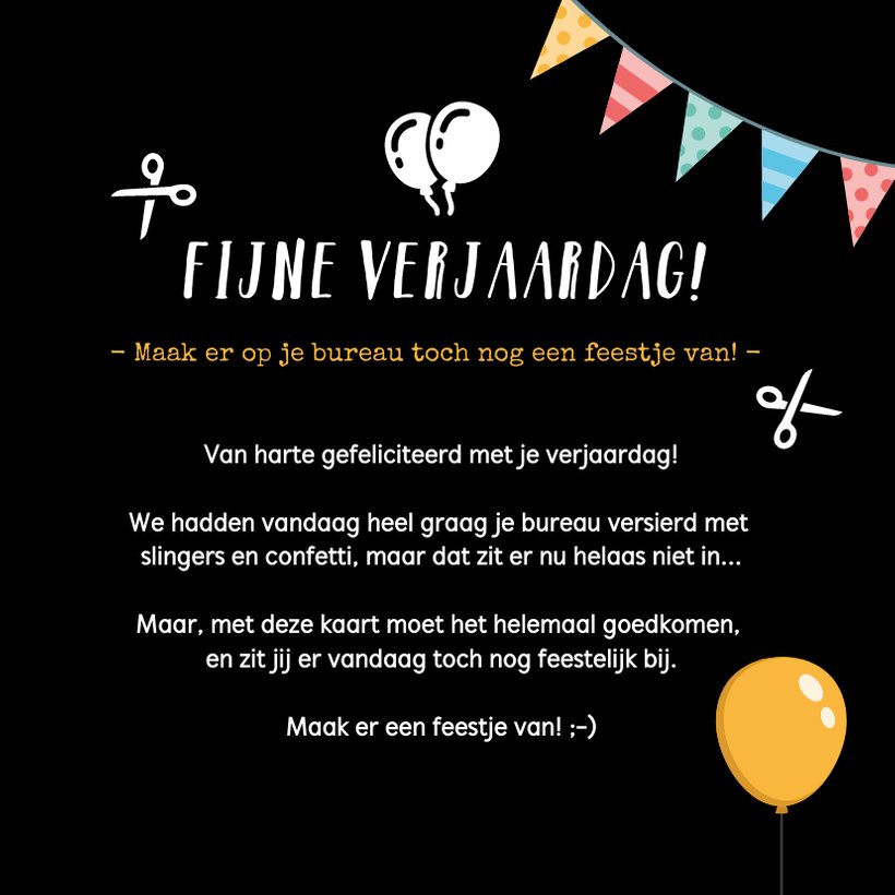 Grappige verjaardagskaart collega- DIY bureau | Kaartje2go