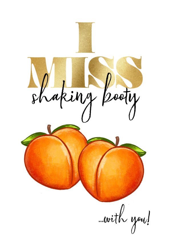 Grappige wenskaart ik mis je sorry shaking | Kaartje2go